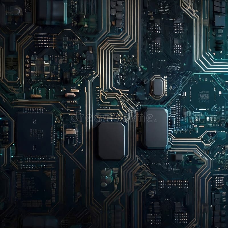 Electronic Circuit, Panel, Circuits, Chip. Generative AI. Stock ...