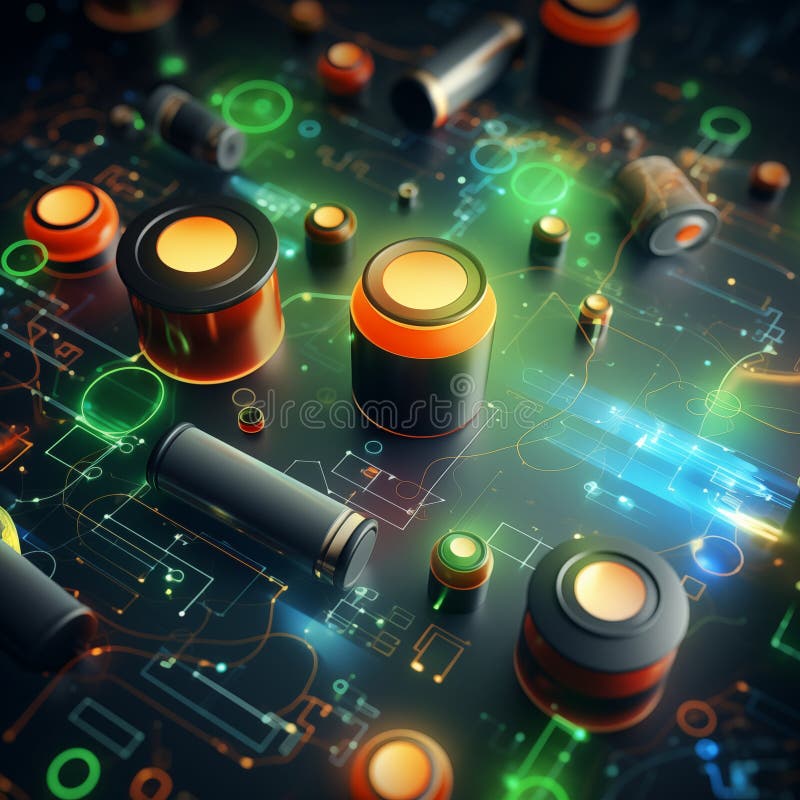 Electronic Circuits Generative Ai Stock Illustration - Illustration of ...