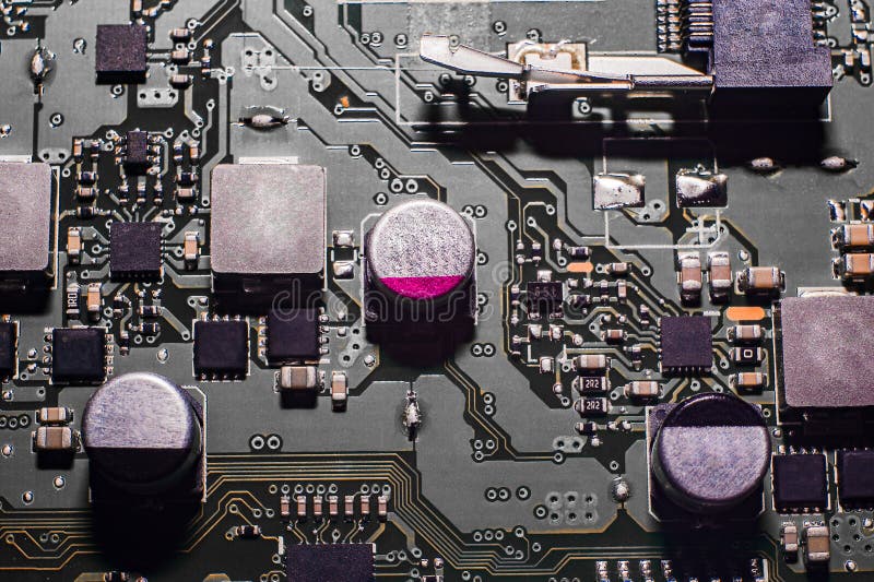 Electronic Circuit. Electronic Printed Circuit Board Stock Photo ...