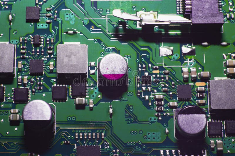 Electronic Circuit. Electronic Printed Circuit Board Stock Image ...