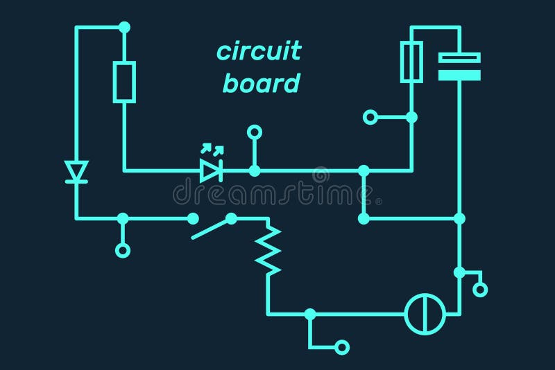Electronic Circuit Scheme. Technology Concept Stock Vector ...