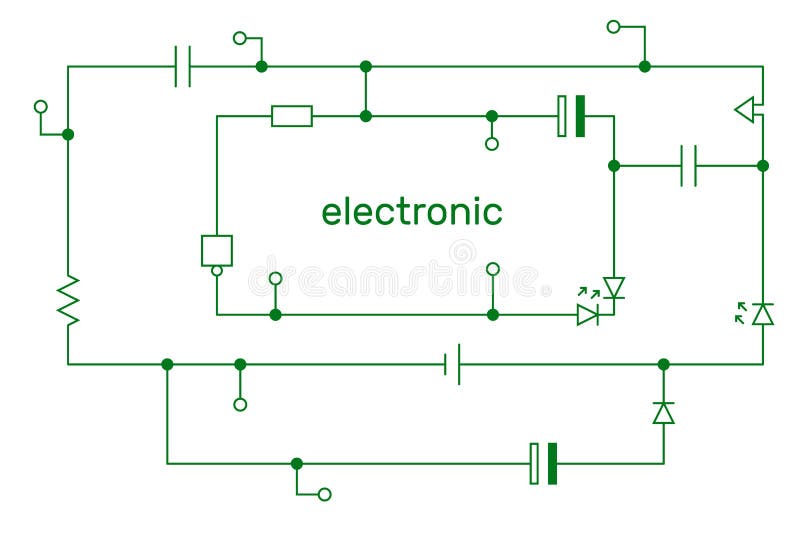 Electronic Circuit Scheme. Technology Concept Stock Vector ...