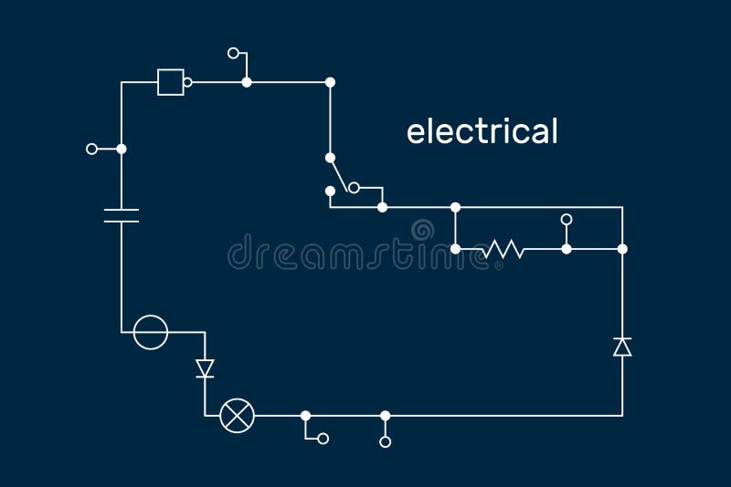 Electronic Circuit Scheme. Technology Concept Stock Vector ...