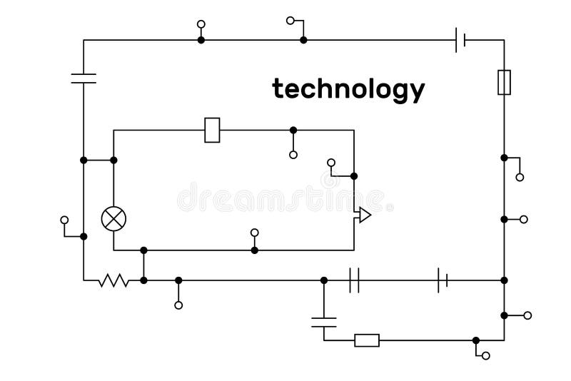 Electronic Circuit Scheme. Technology Concept Stock Vector ...