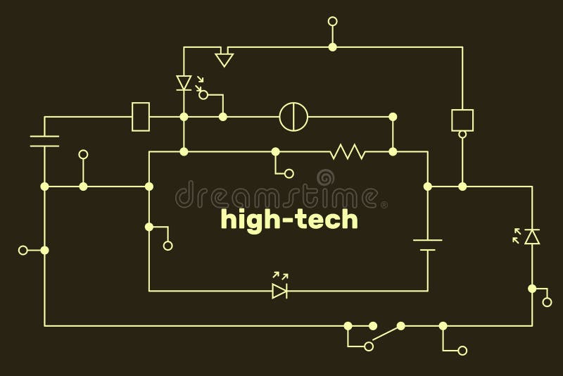 Electronic Circuit Scheme. Technology Concept Stock Vector ...