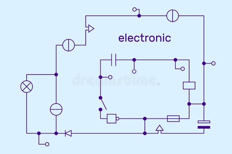 Electronic Circuit Scheme. Technology Concept Stock Vector ...