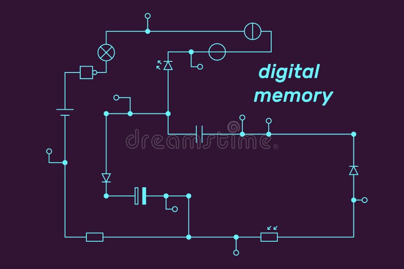 Electronic Circuit Scheme. Technology Concept Stock Vector ...