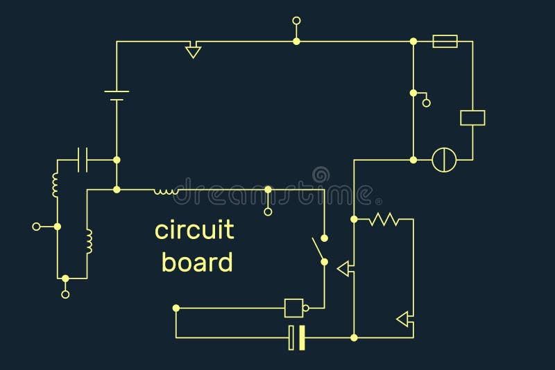 Electronic Circuit Scheme. Technology Concept Stock Vector ...