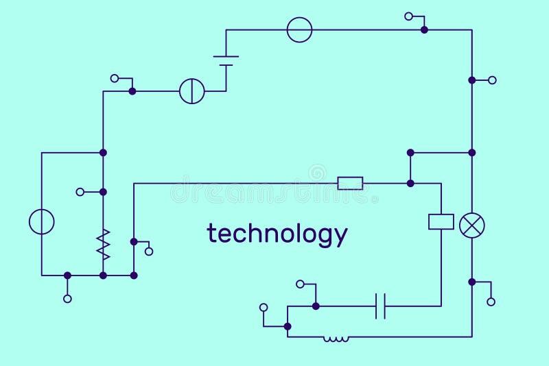 Electronic Circuit Scheme. Technology Concept Stock Vector ...