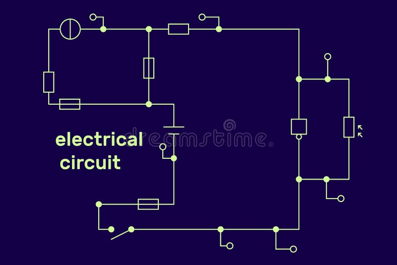 Electronic Circuit Scheme. Technology Concept Stock Vector ...