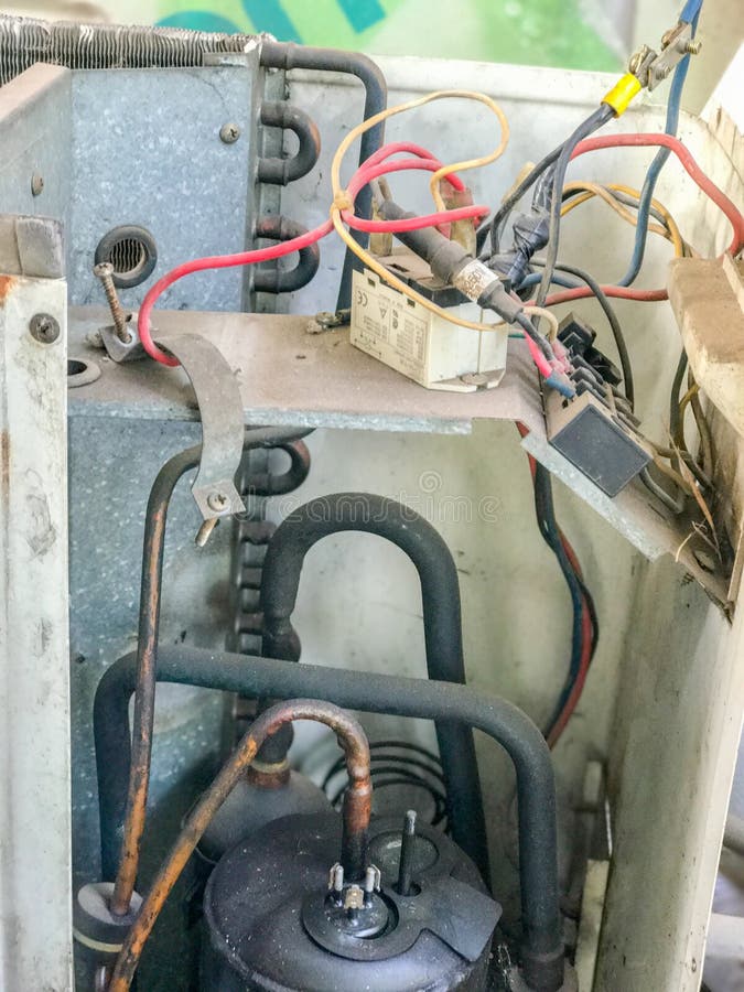 Electronic Circuit System of Air Conditioner Stock Photo - Image of ...