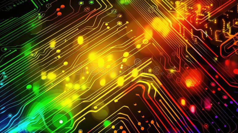 Electronic Circuitry Forms Dynamic Background. Ai Generated Stock ...
