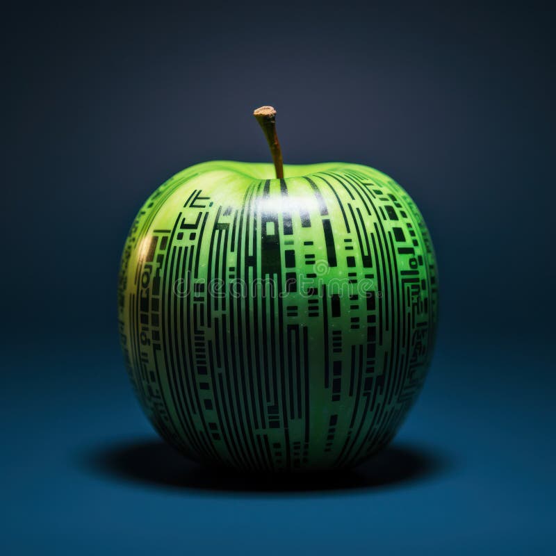 Electronic Circuits on Apple in Laboratory Stock Illustration ...