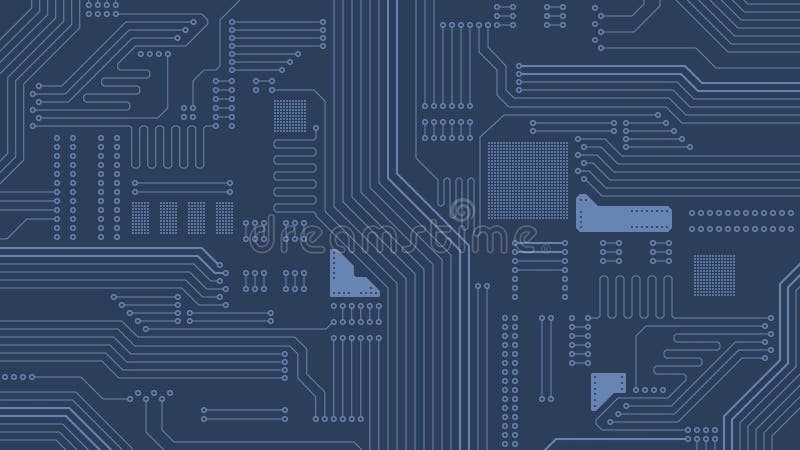 Electronic Circuits Concept PCB Background Stock Vector - Illustration ...