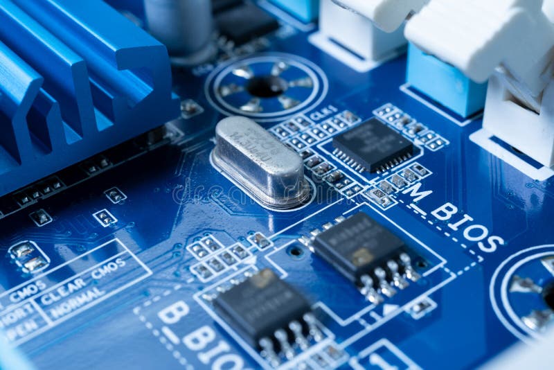 Electronic Circuits in Futuristic Technology Concept. Stock Photo ...