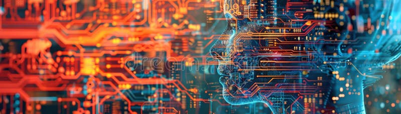 Electronic Circuits and Human Integration Depicted through Abstract Art ...