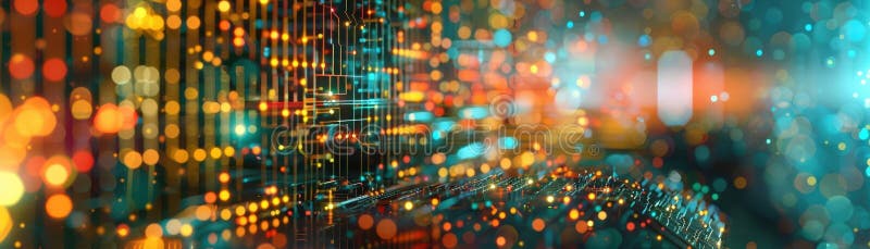 Electronic Circuits and Human Integration Visualized through Abstract ...