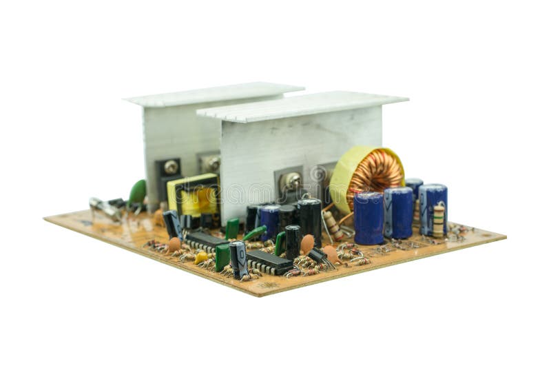 Electronic Circuits Power Supply Unit Isolated Stock Image - Image of ...