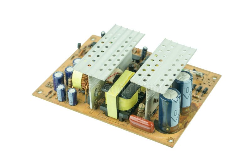 Electronic Circuits Power Supply Unit Isolated Stock Image - Image of ...