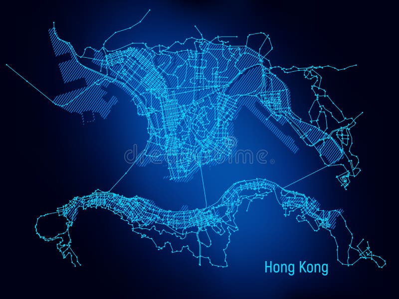 Electronic City. the Scheme of Hong Kong in the Form of a Microcircuit ...