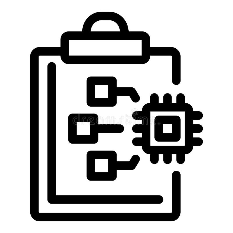 Electronic Clipboard Representing Microchip Scheme Development Stock ...