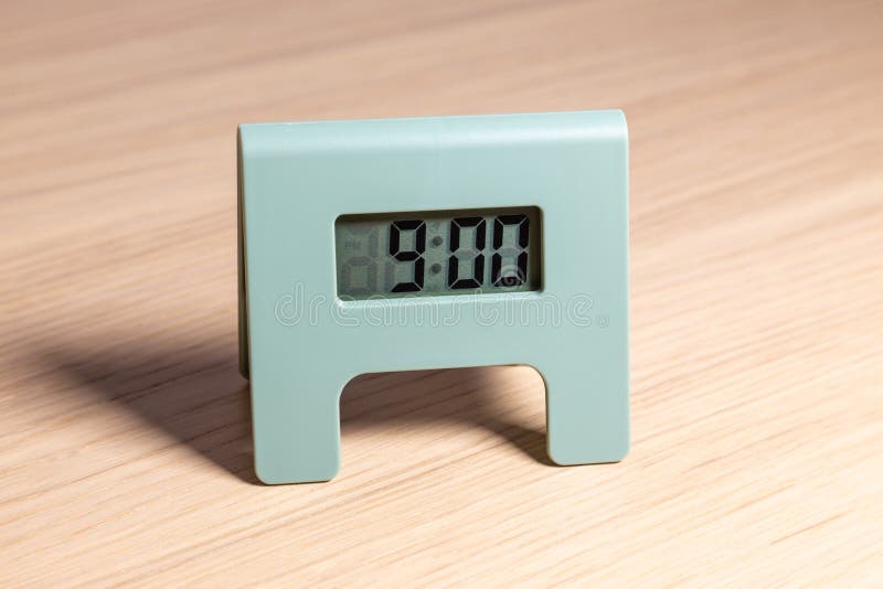 Nine O`clock on Electronic Clock Stock Image - Image of counter, oclock ...