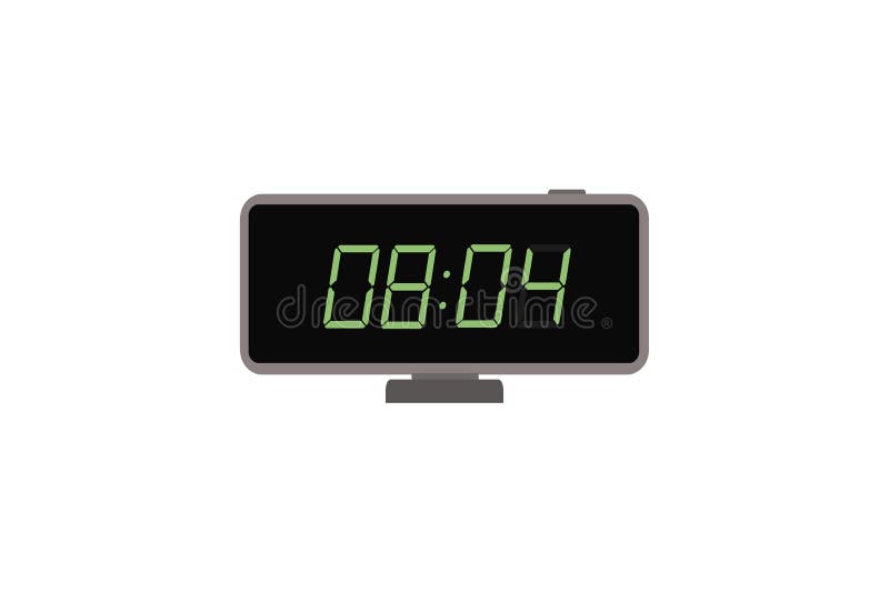 Digital Clock, Vector Illustration. a Set of Electronic Clocks Showing Different Times Stock ...