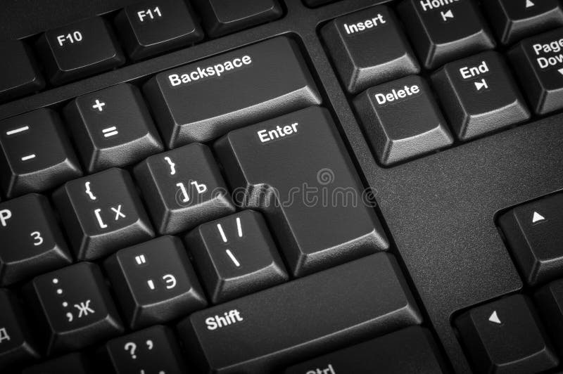 Electronic Collection - Black Computer Keyboard. the Focus on Th Stock ...