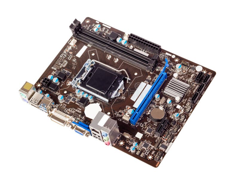 Electronic Collection - Computer Motherboard without CPU Cooler Stock ...