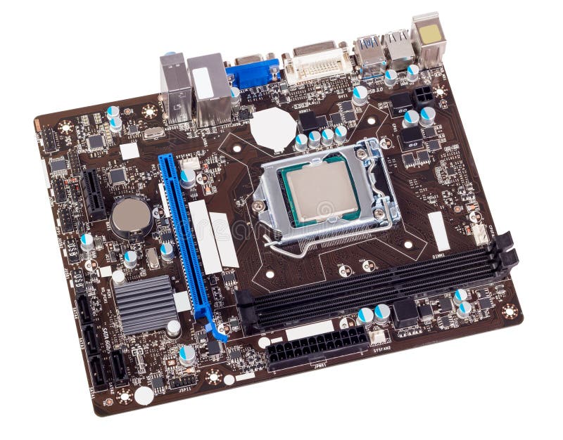 Electronic Collection - Computer Motherboard without CPU Cooler Stock ...