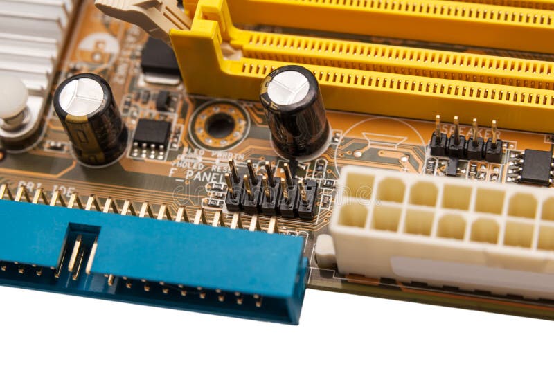 Electronic Collection - Digital Components on Computer Mainboard Stock ...