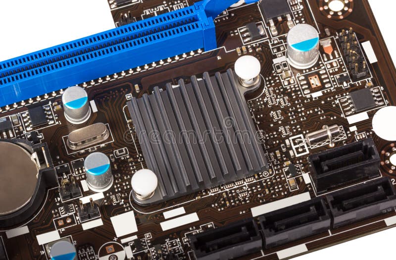 Electronic Collection - Digital Components on Computer Mainboard Stock ...