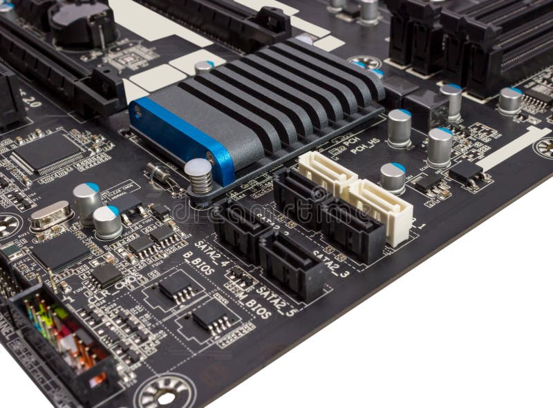 Electronic Collection - Digital Components on Computer Mainboard Stock ...