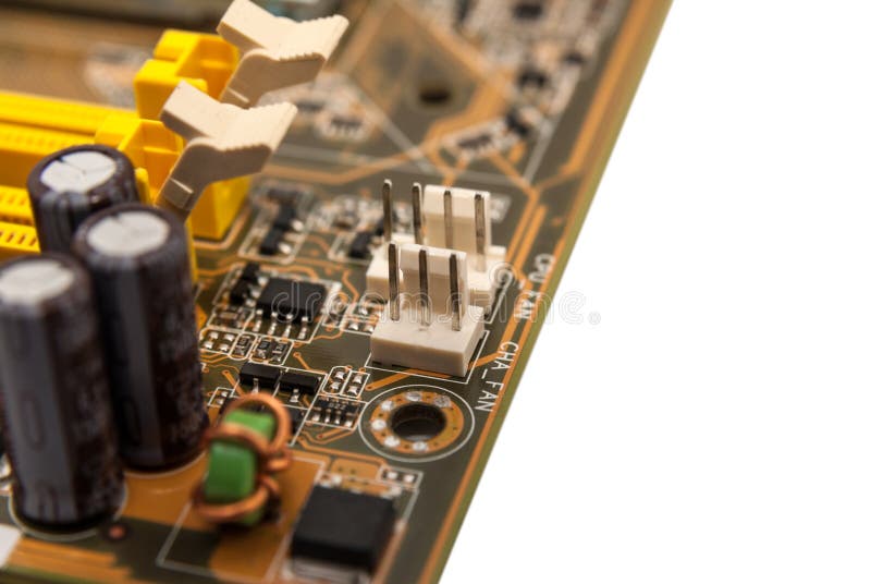 Electronic Collection - Digital Components on Computer Mainboard Stock ...