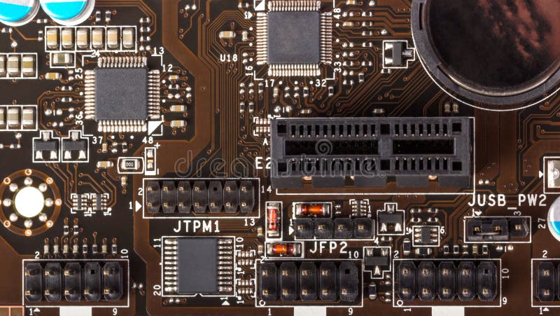 Electronic Collection - Digital Components on Computer Mainboard Stock ...