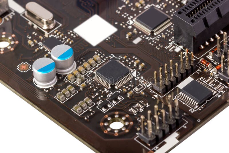 Electronic Collection - Digital Components on Computer Mainboard Stock ...