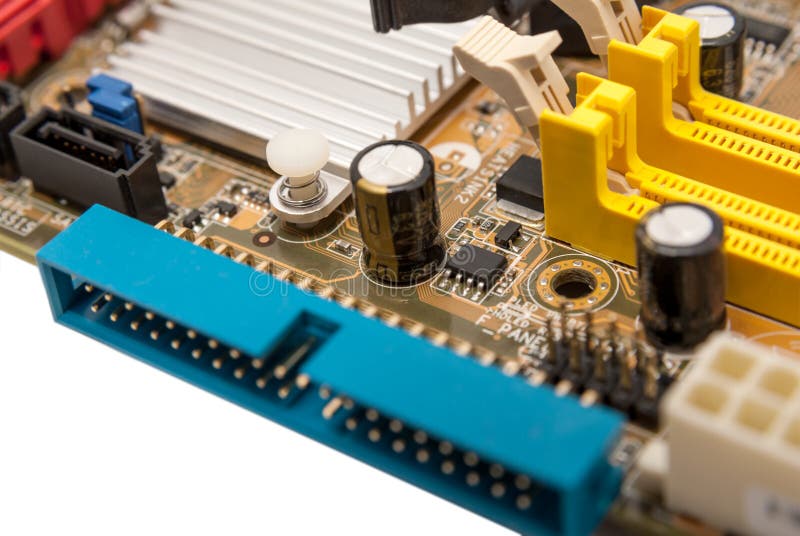 Electronic Collection - Digital Components on Computer Mainboard Stock ...