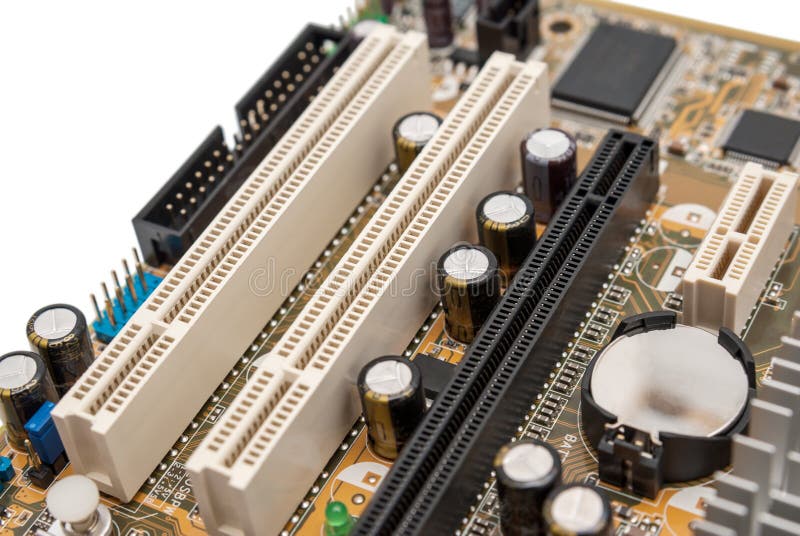 Electronic Collection - Digital Components on Computer Motherboard with ...