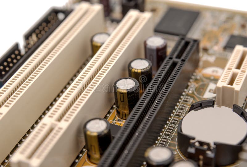 Electronic Collection - Digital Components on Computer Motherboard with ...