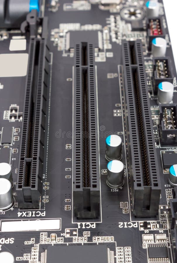 Electronic Collection - Digital Components on Computer Motherboard with ...