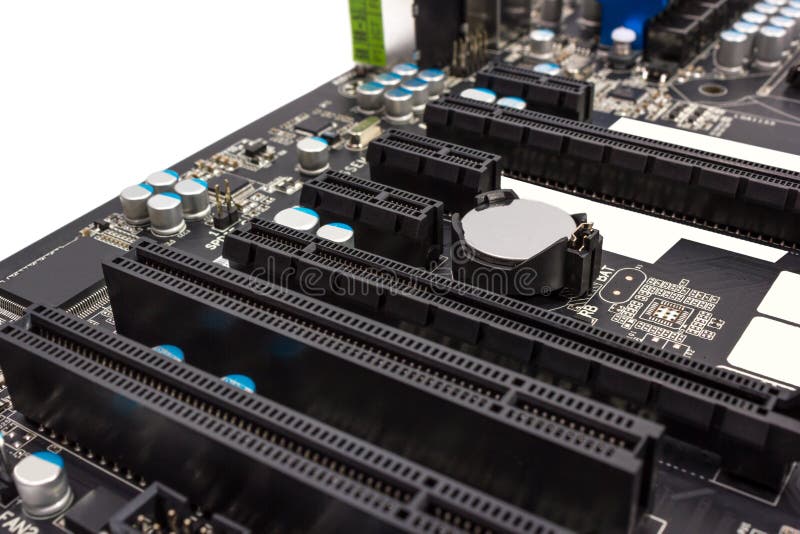 Electronic Collection - Digital Components on Computer Motherboard with ...