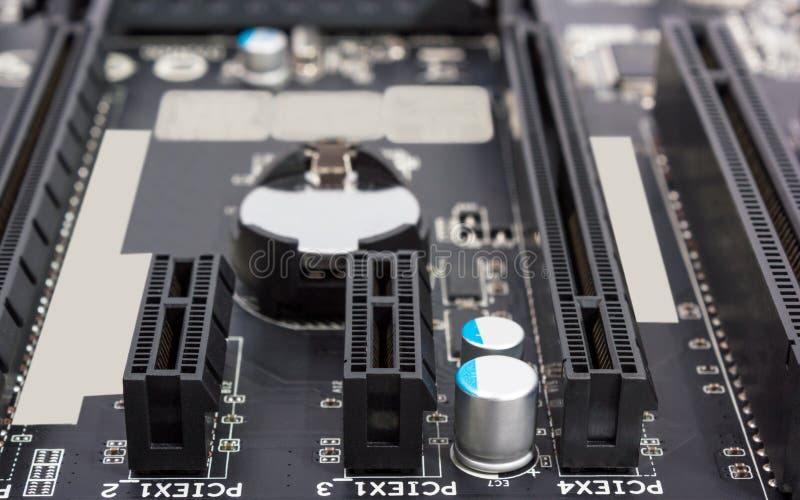 Electronic Collection - Digital Components on Computer Motherboard with ...