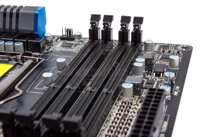 Electronic Collection - Digital Components on Computer Motherboard with ...