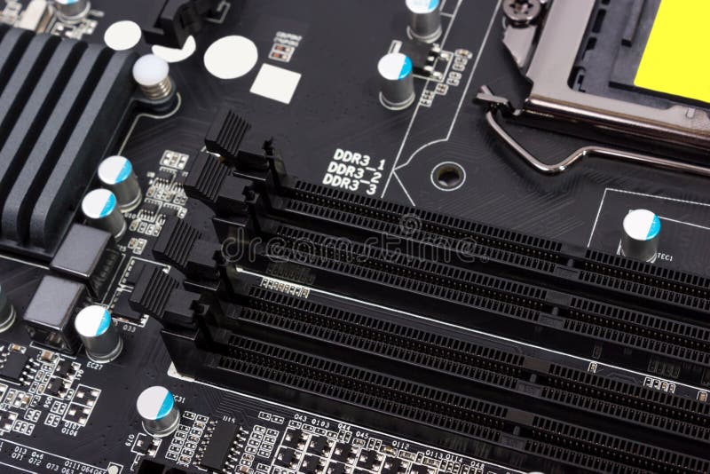 Electronic Collection - Digital Components on Computer Motherboa Stock ...