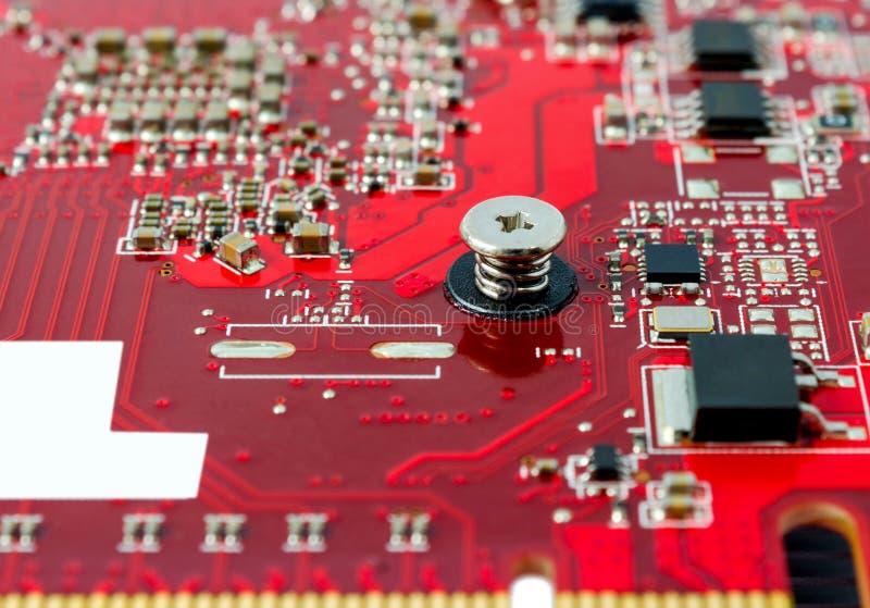 Electronic Collection - Electronic Components on the PCB Stock Image ...