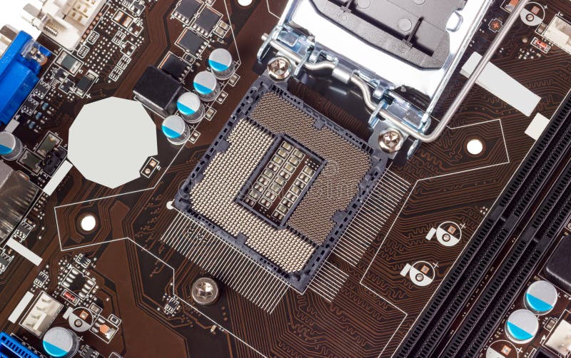 Electronic Collection - Empty CPU Socket Stock Photo - Image of ...