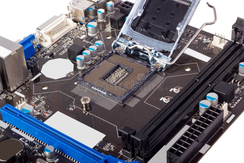 Electronic Collection - Empty CPU Socket Stock Photo - Image of chipset ...