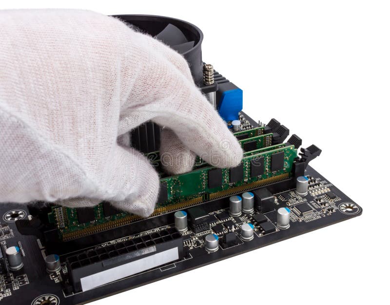 Electronic Collection - Installing Memory Module in DIMM Slot on Stock ...