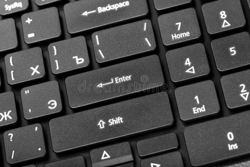 Electronic Collection - Laptop Keyboard with Key Enter Stock Image ...
