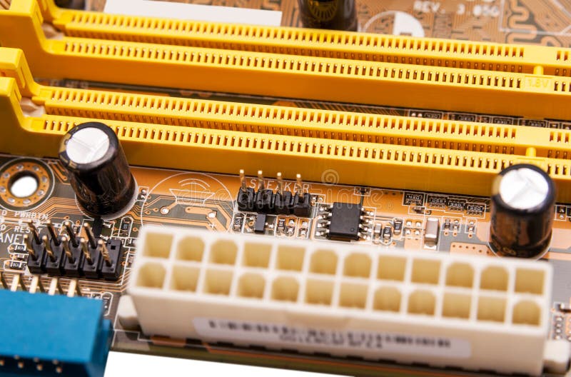 Electronic Collection - Power Connector on Computer Mainboard Stock ...